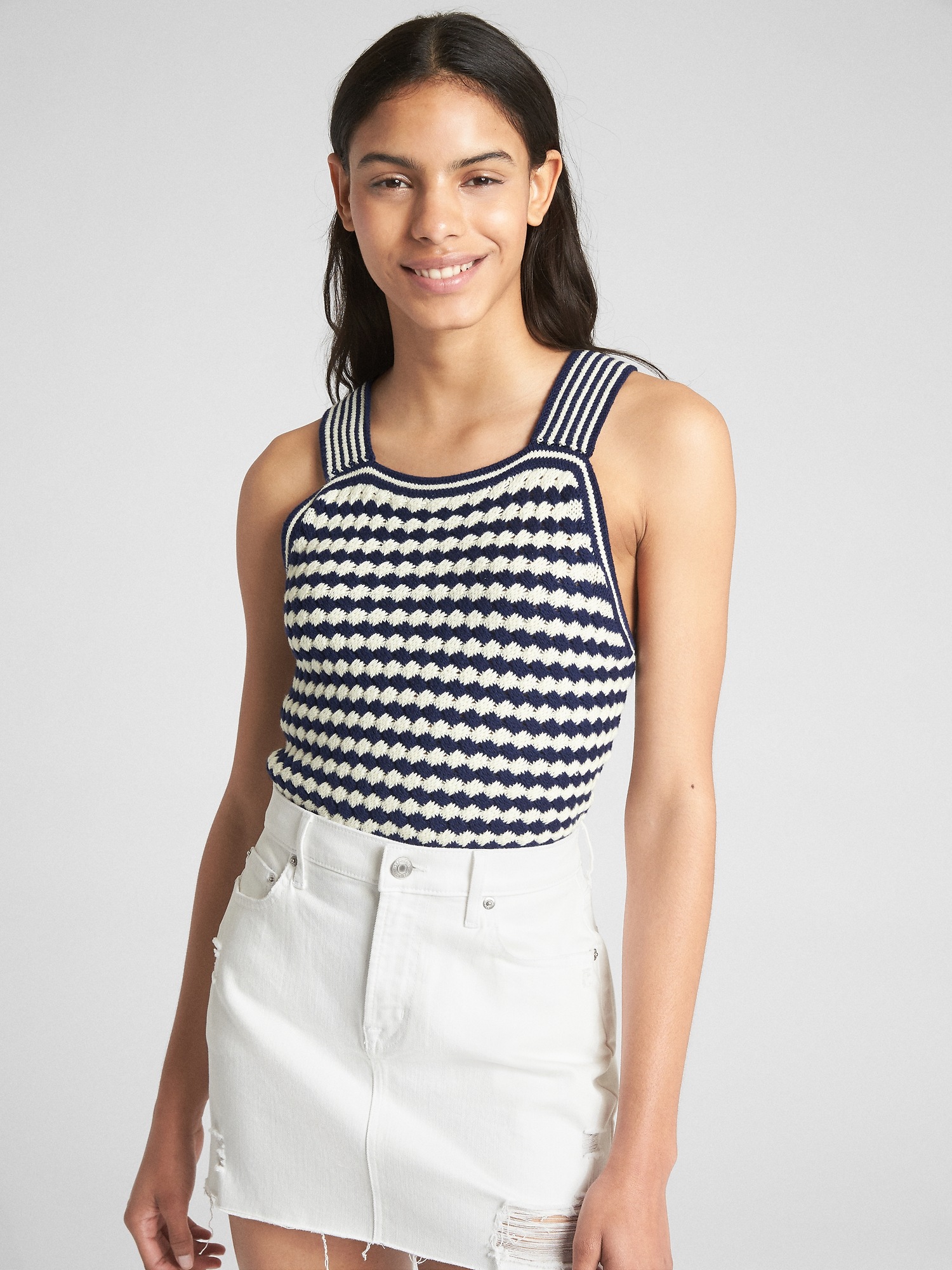 Crochet Mix-Pattern Tank Top | Gap