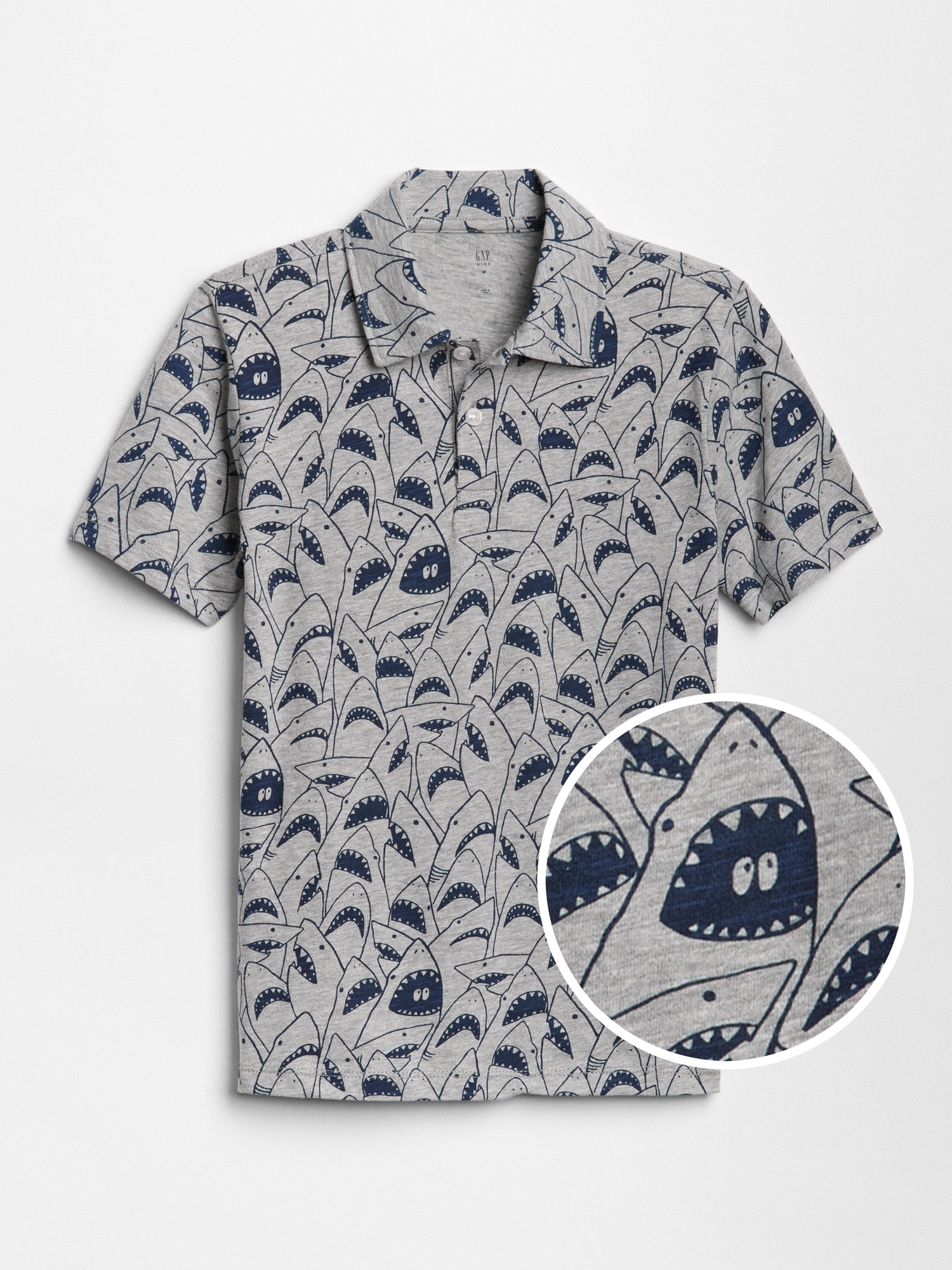 Print Short Sleeve Polo Shirt | Gap