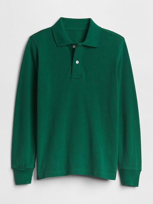 Uniform Long Sleeve Polo Shirt | Gap