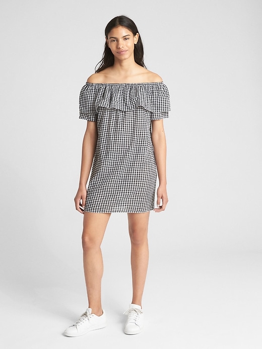 Print Off-Shoulder Ruffle Cover-Up | Gap