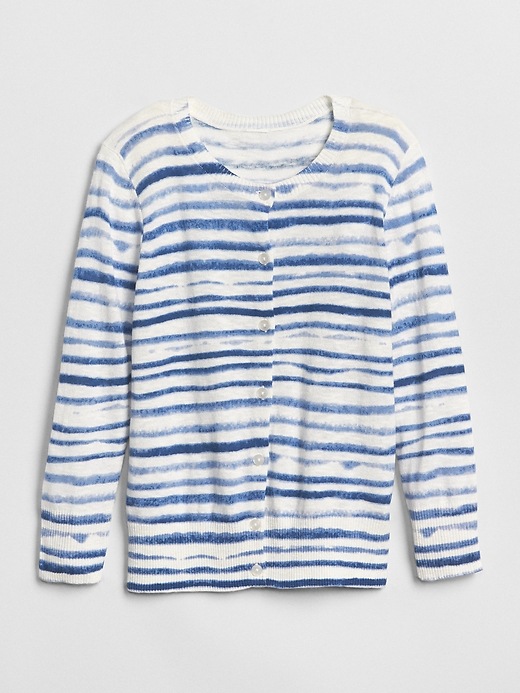 Slim Stripe Crewneck Cardigan Sweater | Gap
