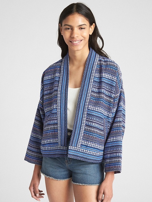 Open-Front Pattern Jacket | Gap
