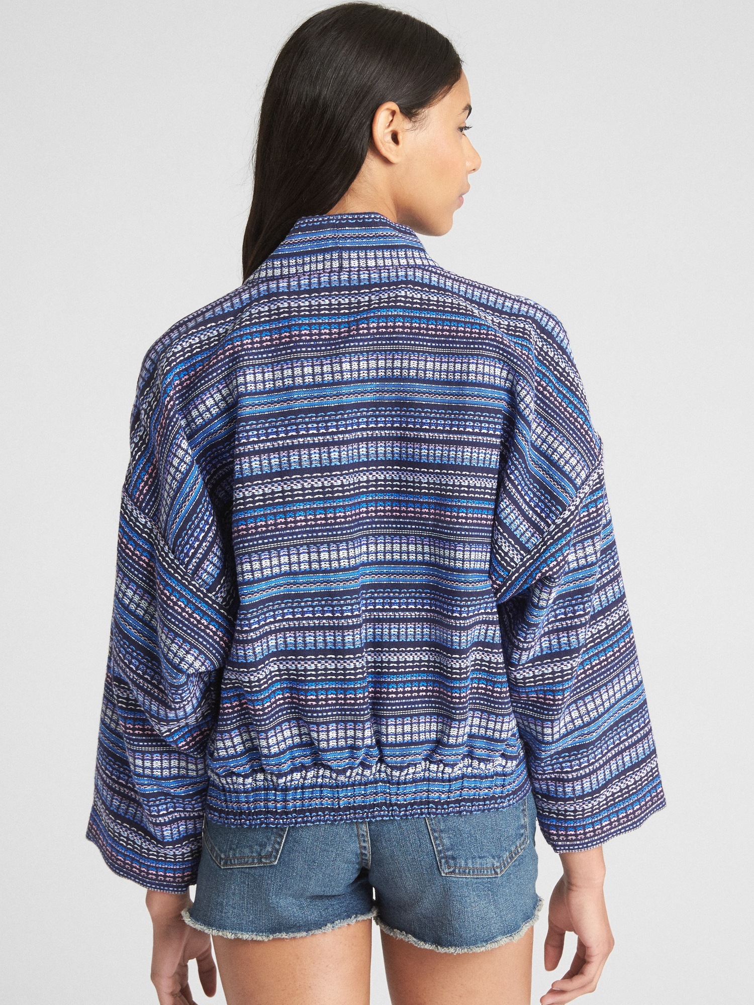 Open-Front Pattern Jacket | Gap