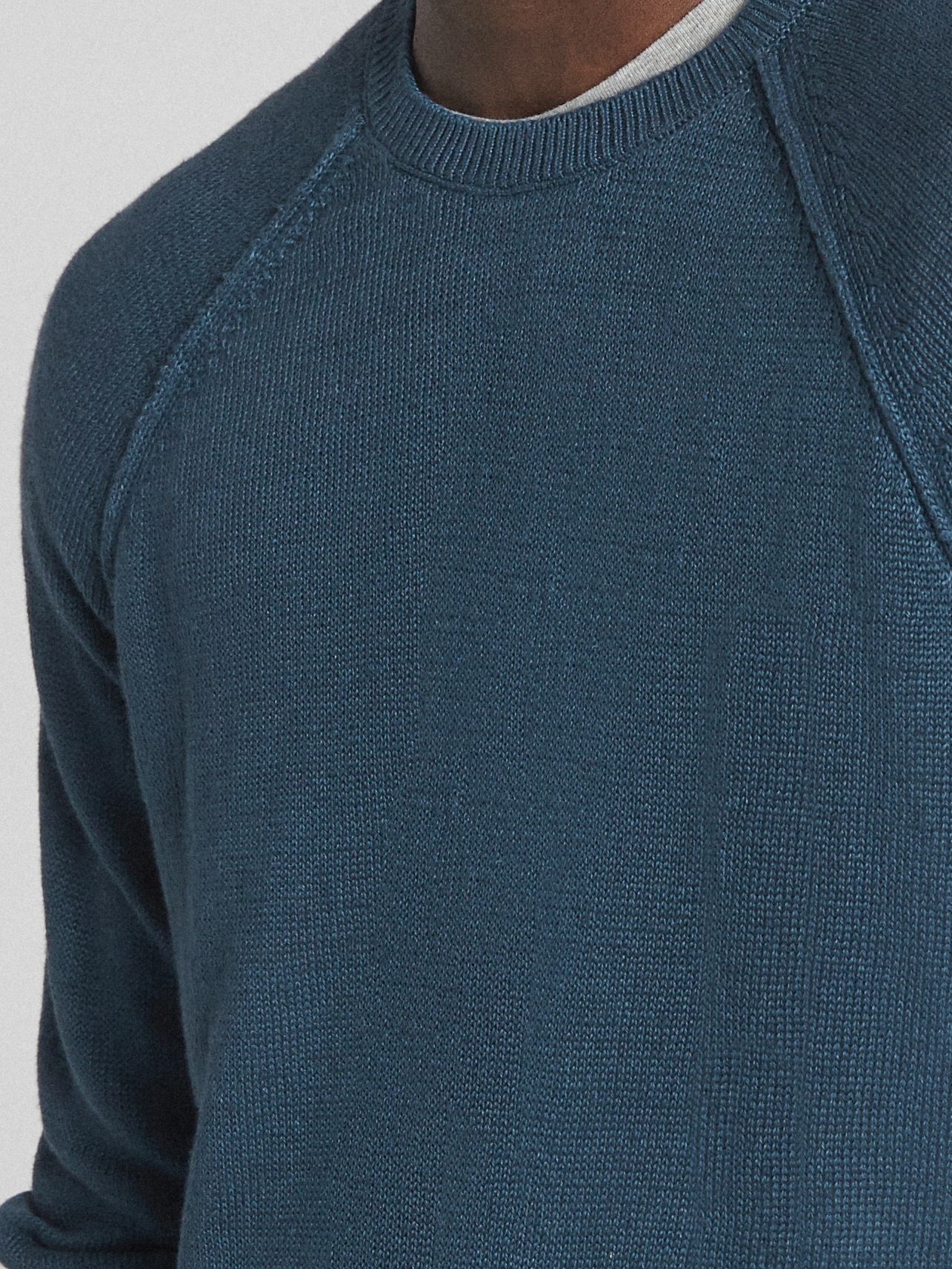 Raglan Sleeve Crewneck Pullover Sweater in Linen | Gap