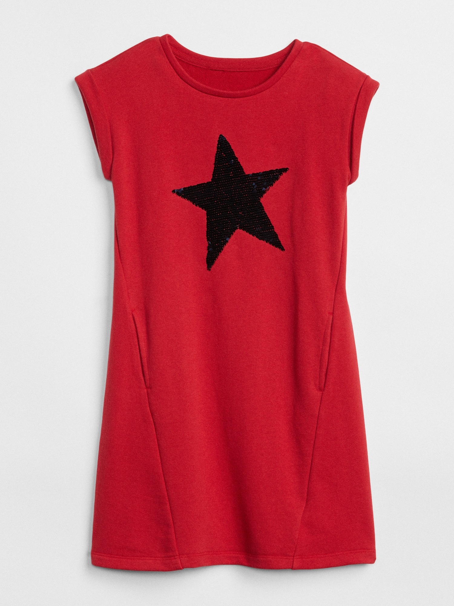 Flippy Sequin Roll-Sleeve Dress | Gap