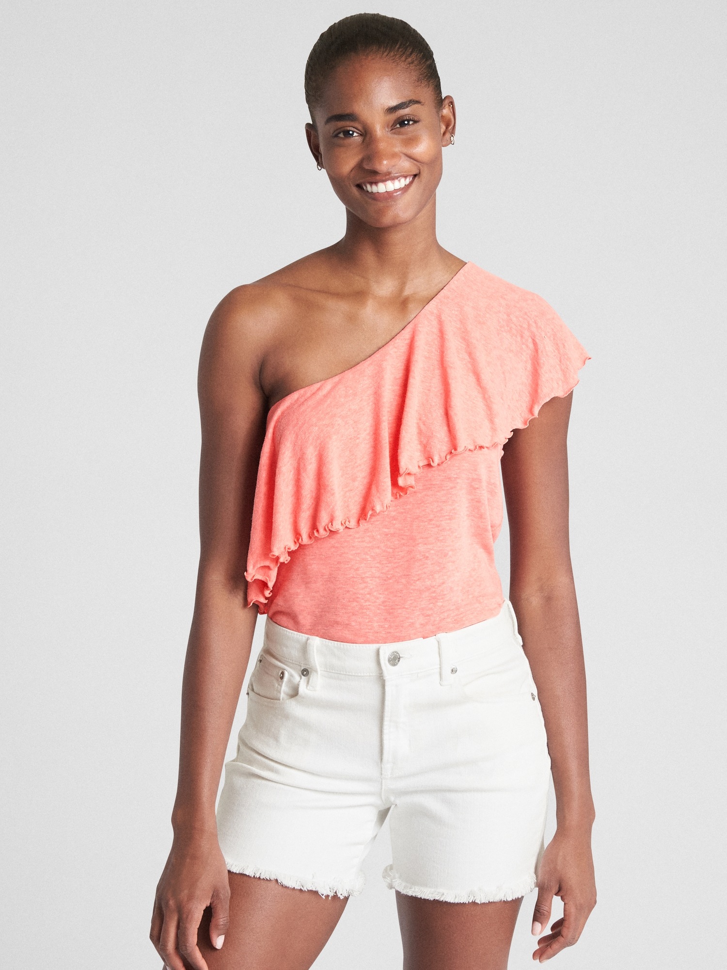 One-Shoulder Ruffle Top | Gap