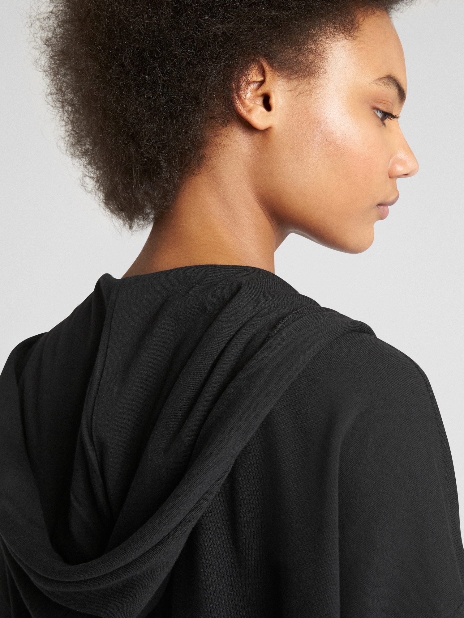 Open-Front Hoodie with Peplum Hem in French Terry | Gap