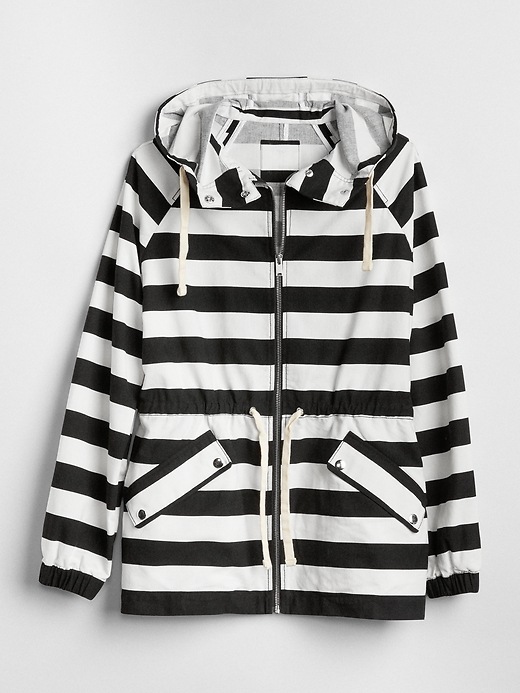 Short Stripe Parka Jacket | Gap