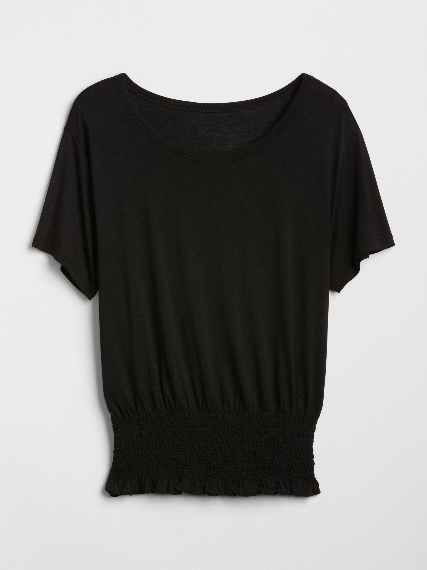 Short Sleeve Smocked Hem Top | Gap