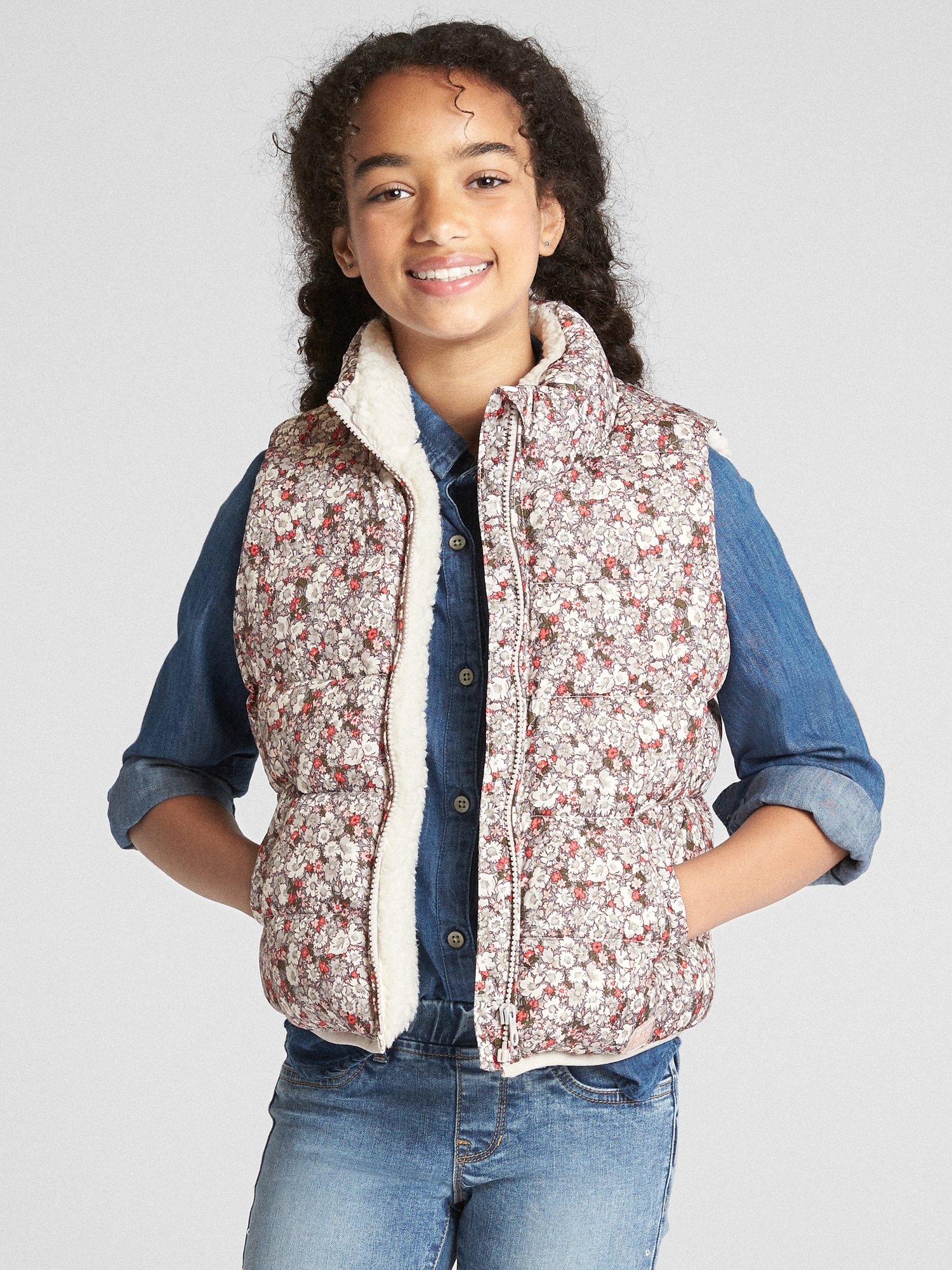 Kids Coldcontrol Max Sherpa Puffer Vest | Gap