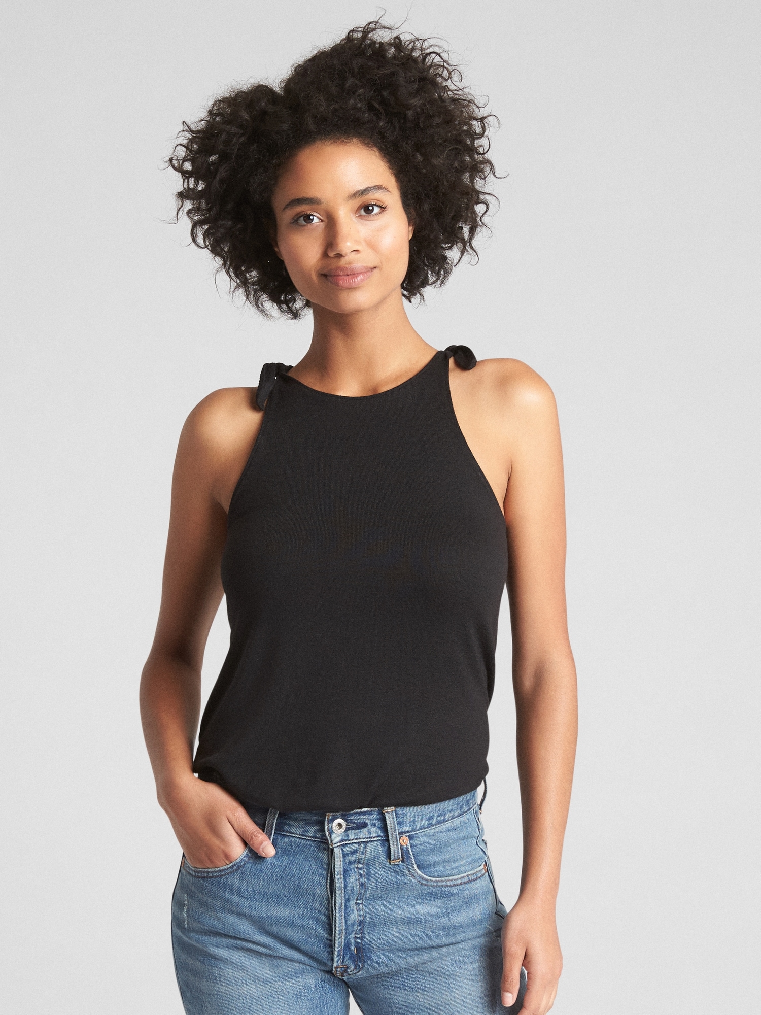 Softspun Tie-Shoulder Tank Top | Gap