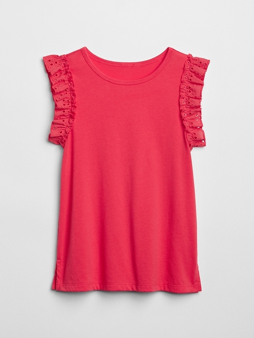 Eyelet Ruffle Tank Top | Gap
