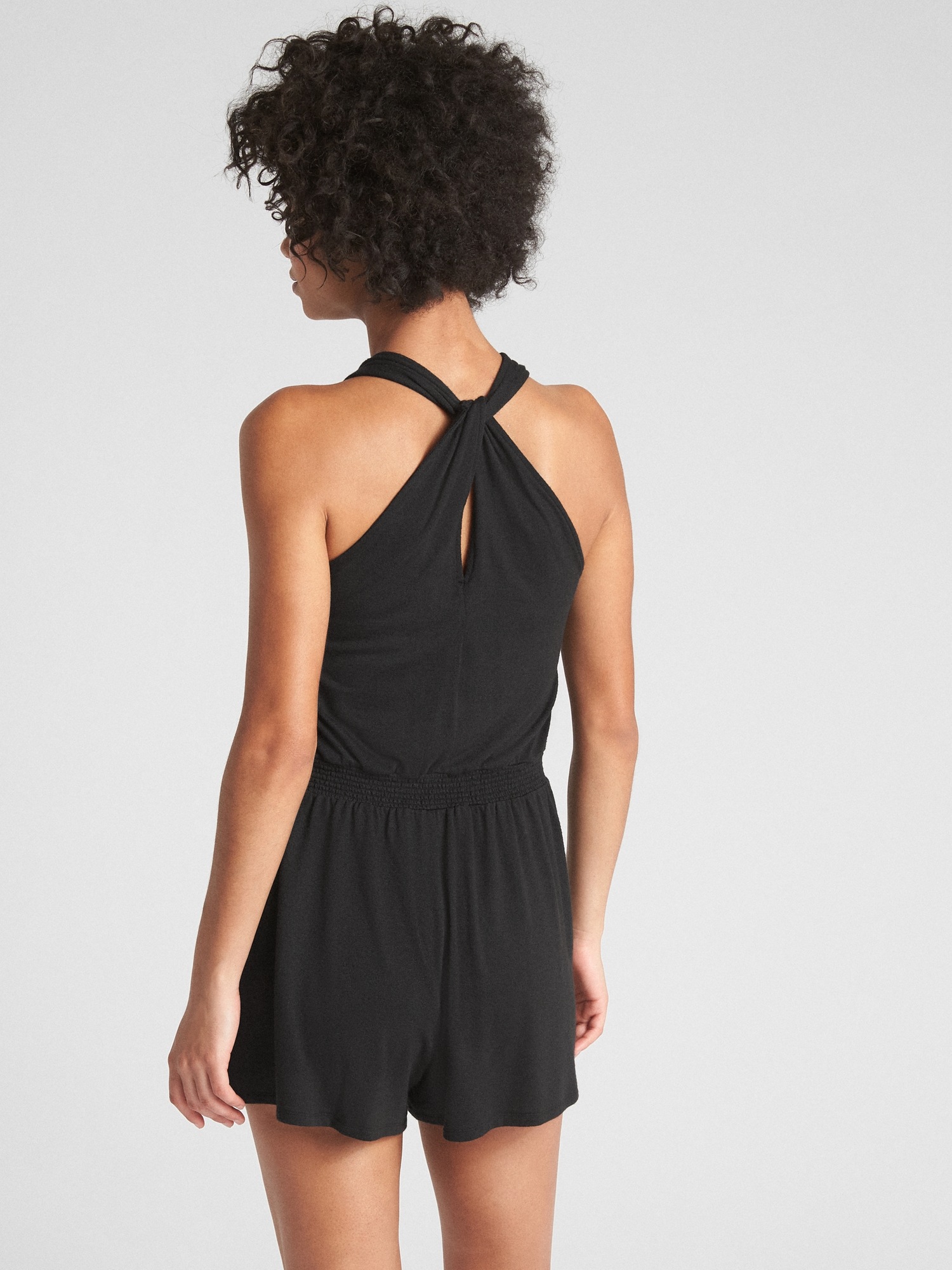Softspun Halter-Neck Romper | Gap