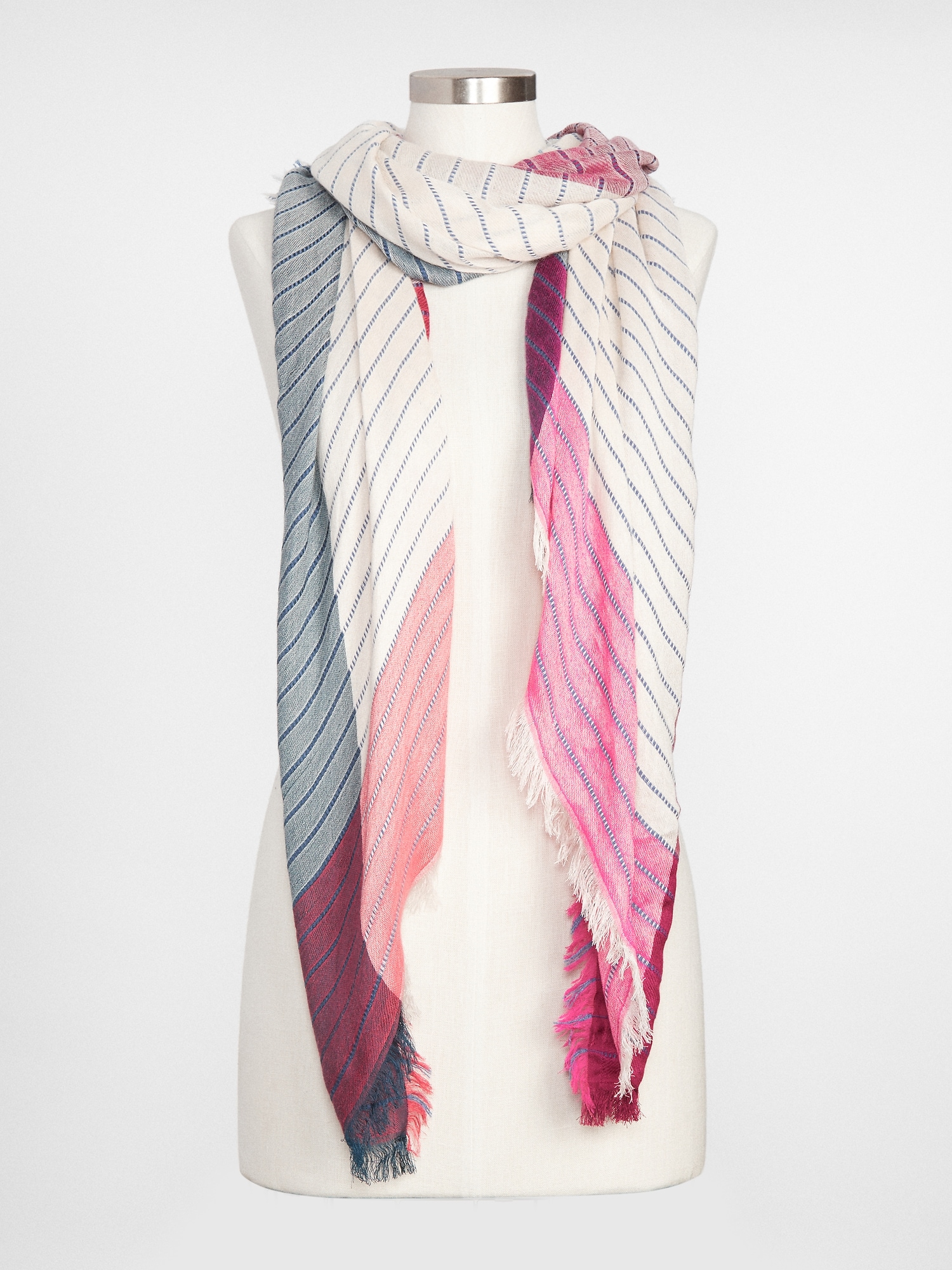 Oversized Colorblock Stripe Scarf | Gap