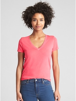 Vintage Wash V-Neck T-Shirt | Gap