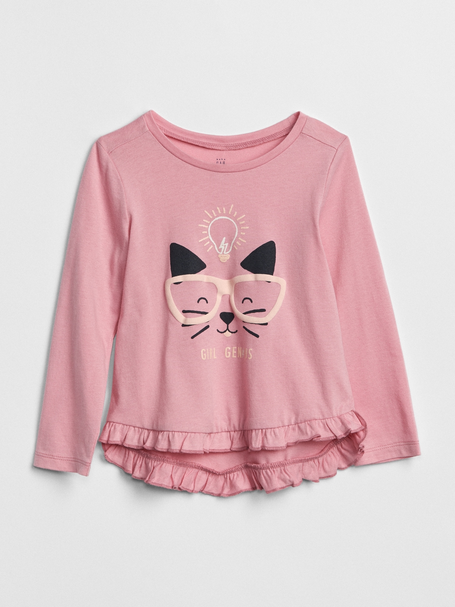 Ruffle Graphic Long Sleeve T-Shirt | Gap