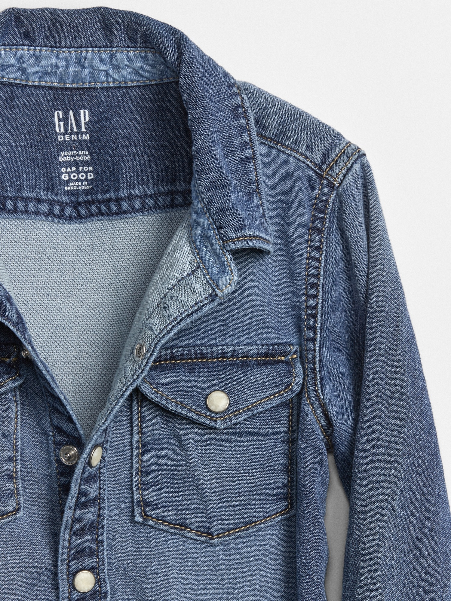 Denim Snap-Front Shirt | Gap