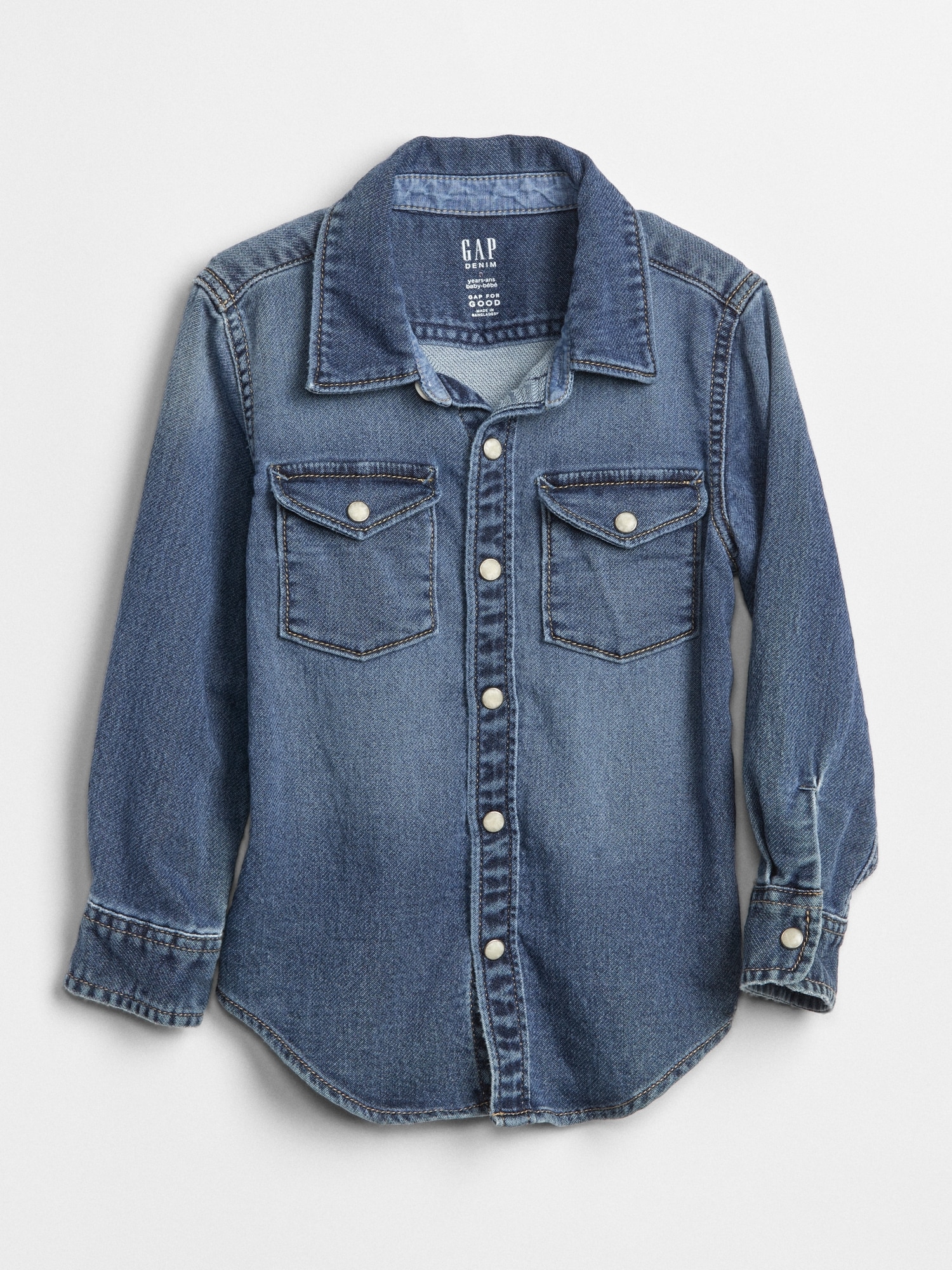 Denim Snap-Front Shirt | Gap