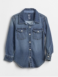 Denim Snap-Front Shirt | Gap
