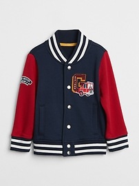 Logo Patch Varsity Jacket | Gap