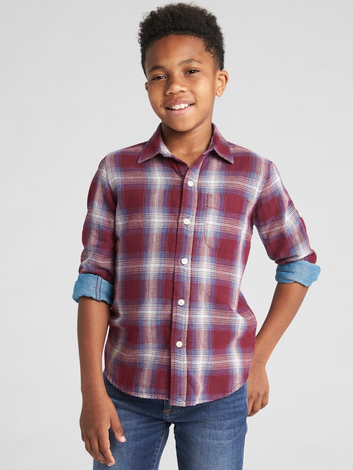 Double-Weave Convertible Shirt | Gap