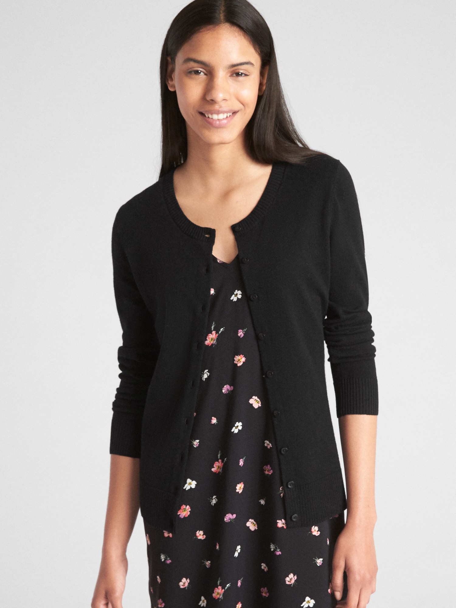 Slim Crewneck Cardigan Sweater | Gap