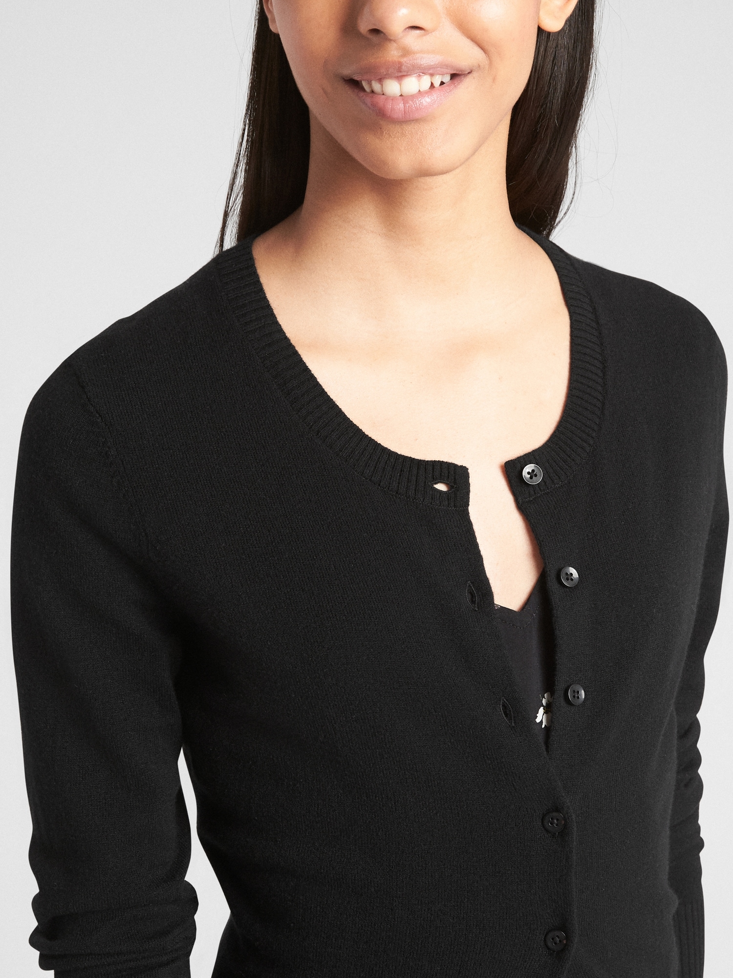 Slim Crewneck Cardigan Sweater | Gap