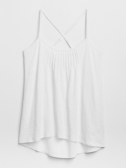 Hi-Lo Mix-Fabric Cami | Gap