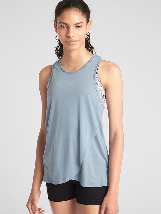 GapFit Tulip-Front Tank Top | Gap