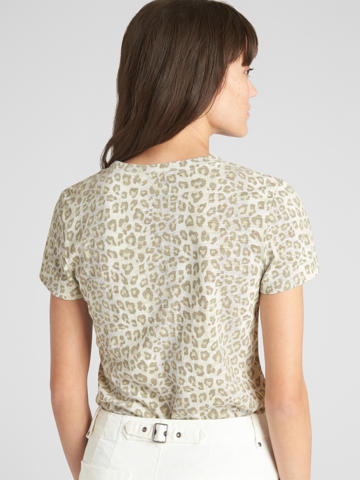 Logo Leopard Print Crewneck T-Shirt | Gap
