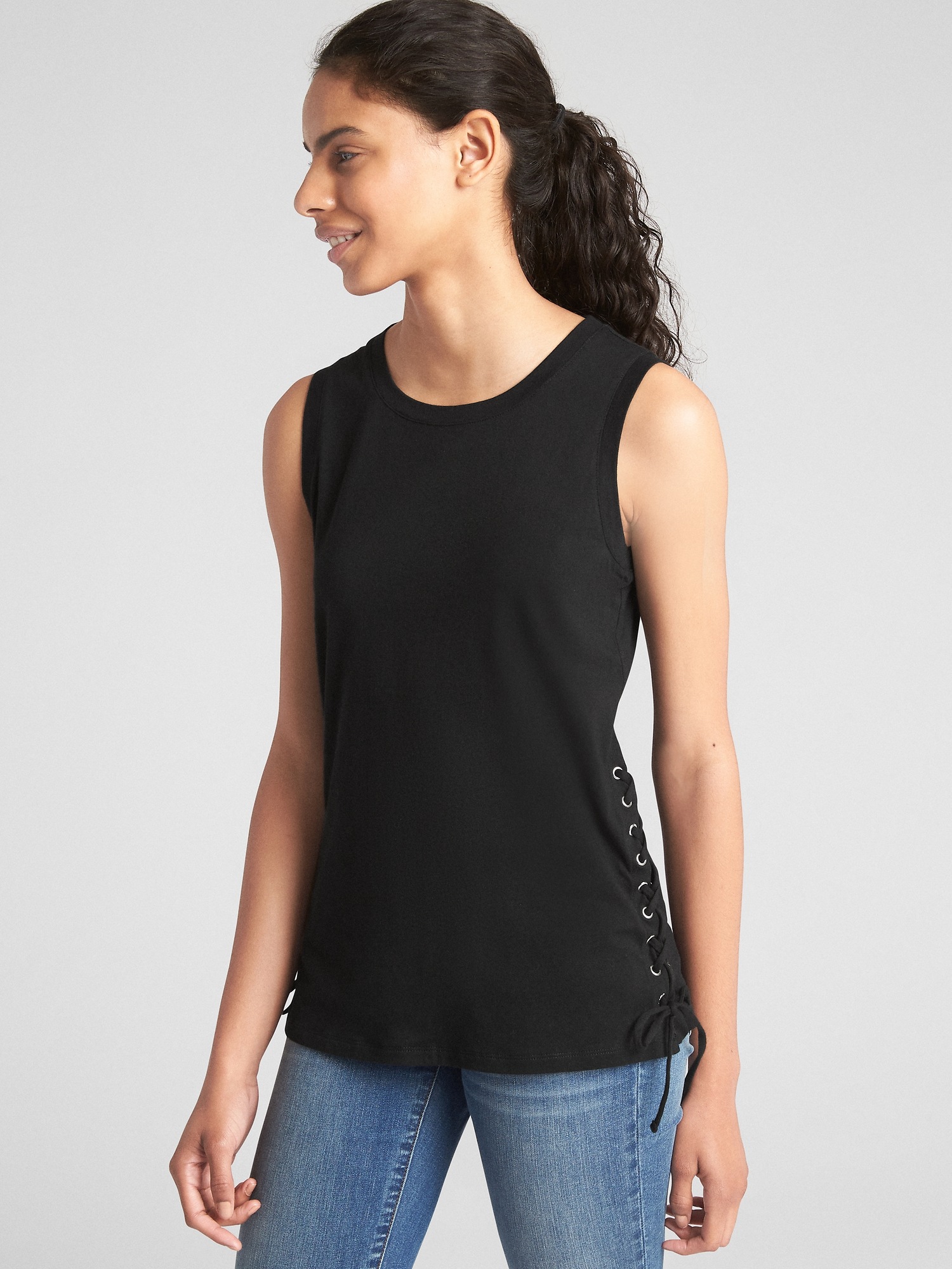 Lace-Up Tank Top | Gap