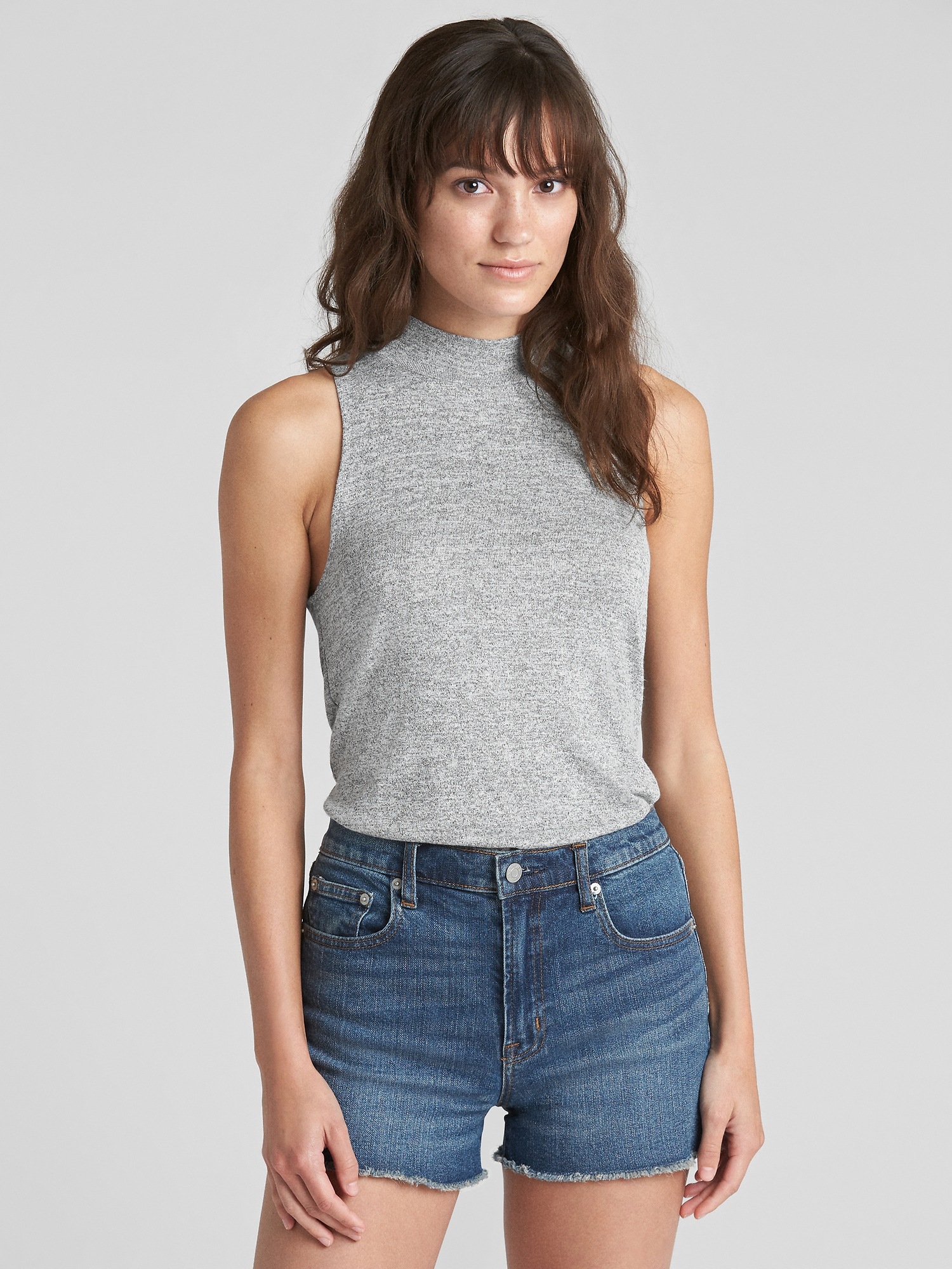 Softspun Sleeveless Mockneck Top | Gap