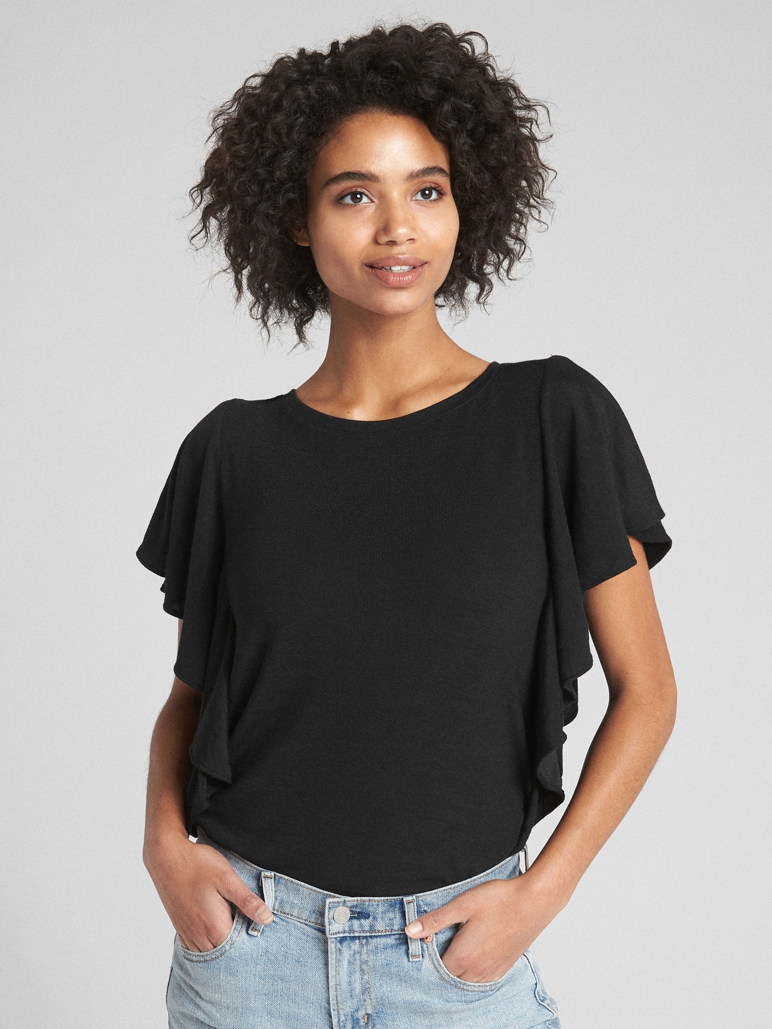 Softspun Flutter Sleeve Top | Gap