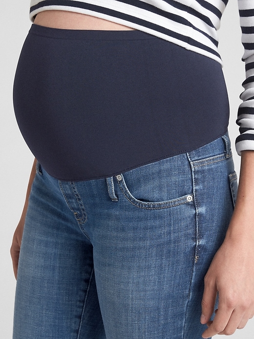 Maternity Full Panel Classic Straight Jeans | Gap