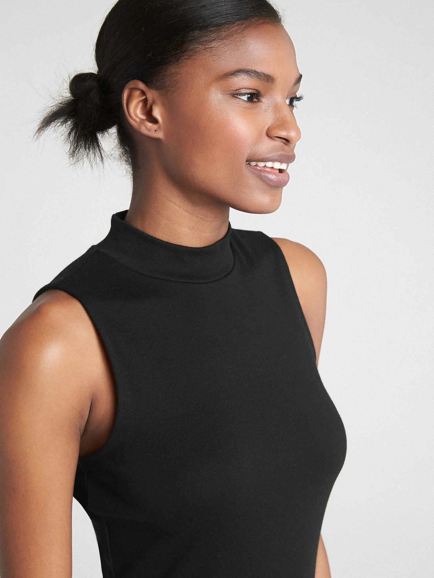 Sleeveless Mockneck Midi Dress | Gap