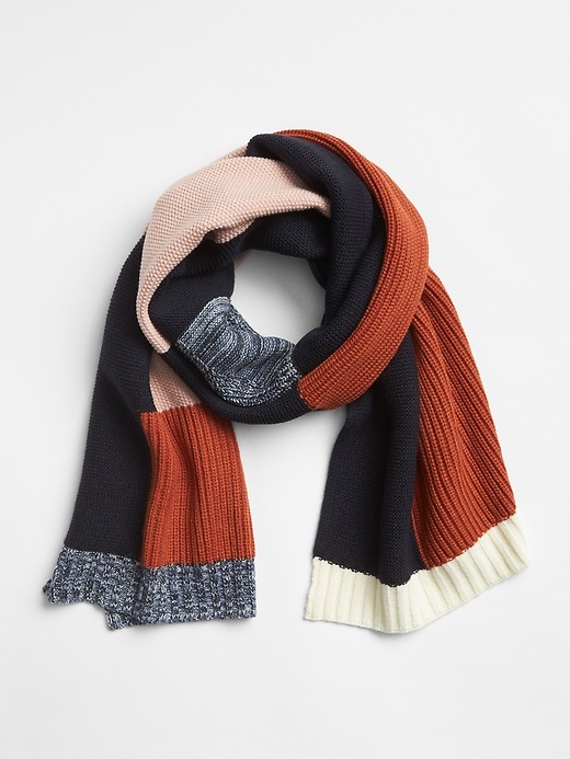 Patchwork Mix-Stitch Scarf | Gap