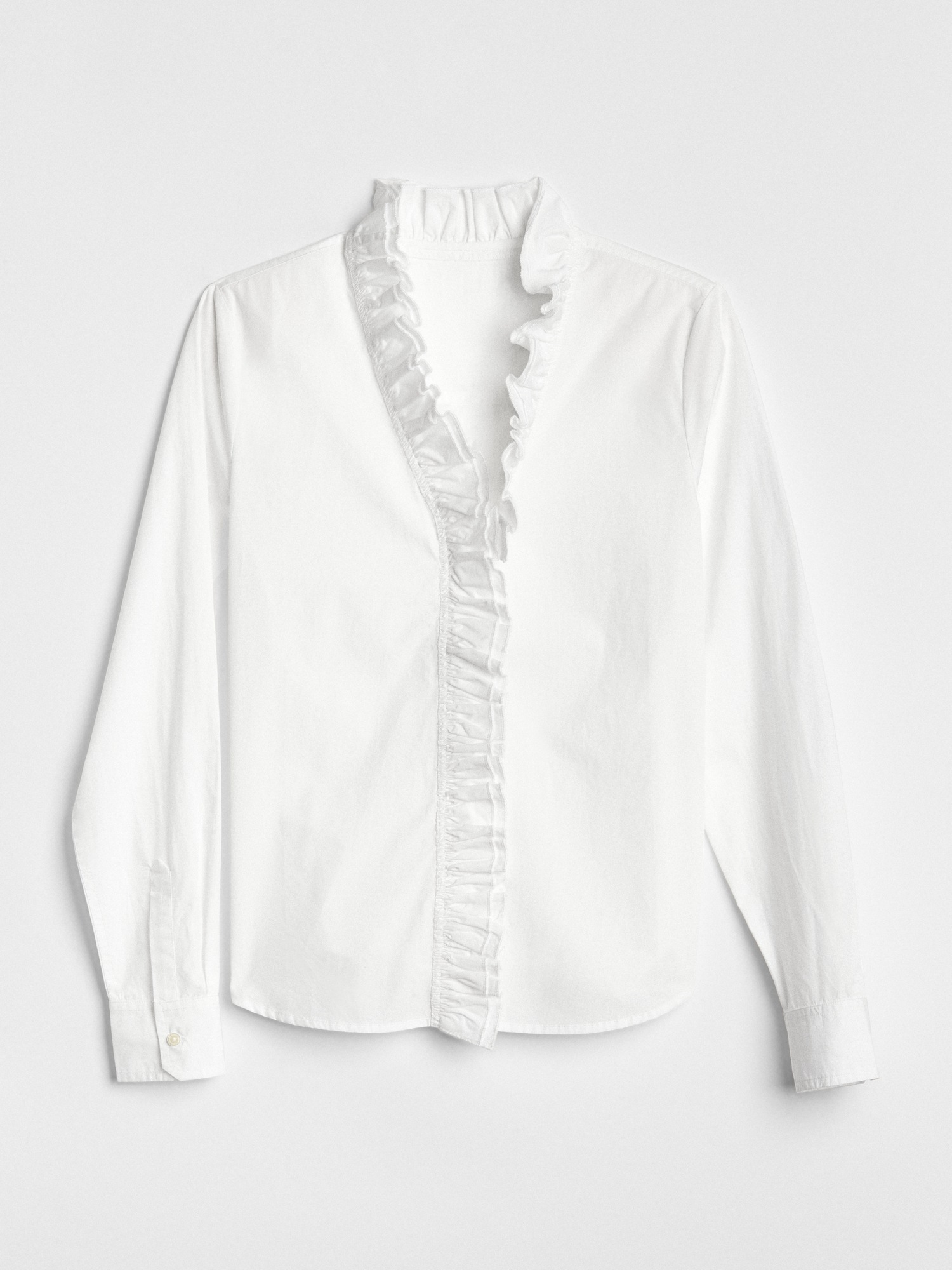 Long Sleeve Ruffle-Trim Blouse | Gap