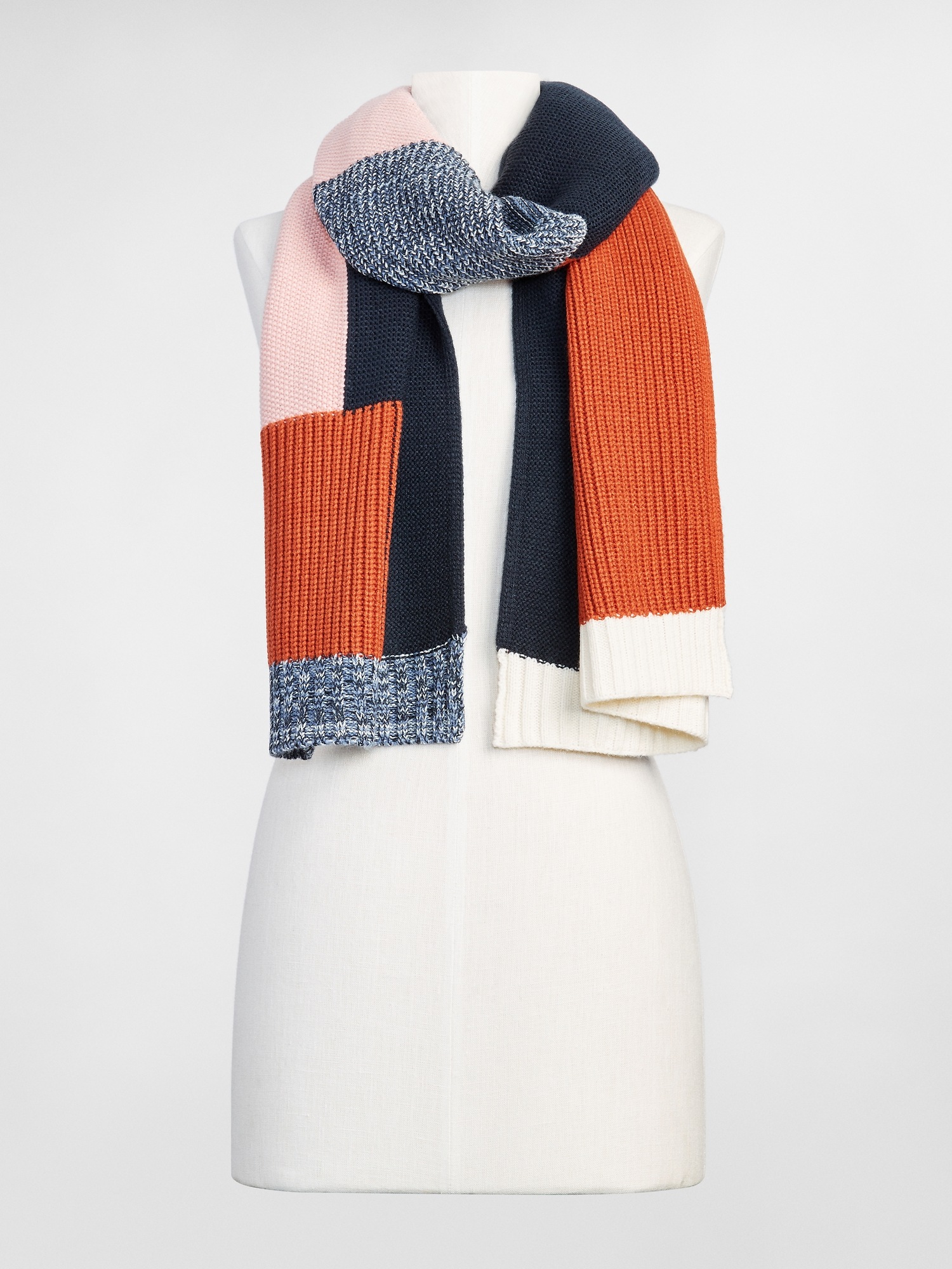 Patchwork Mix-Stitch Scarf | Gap