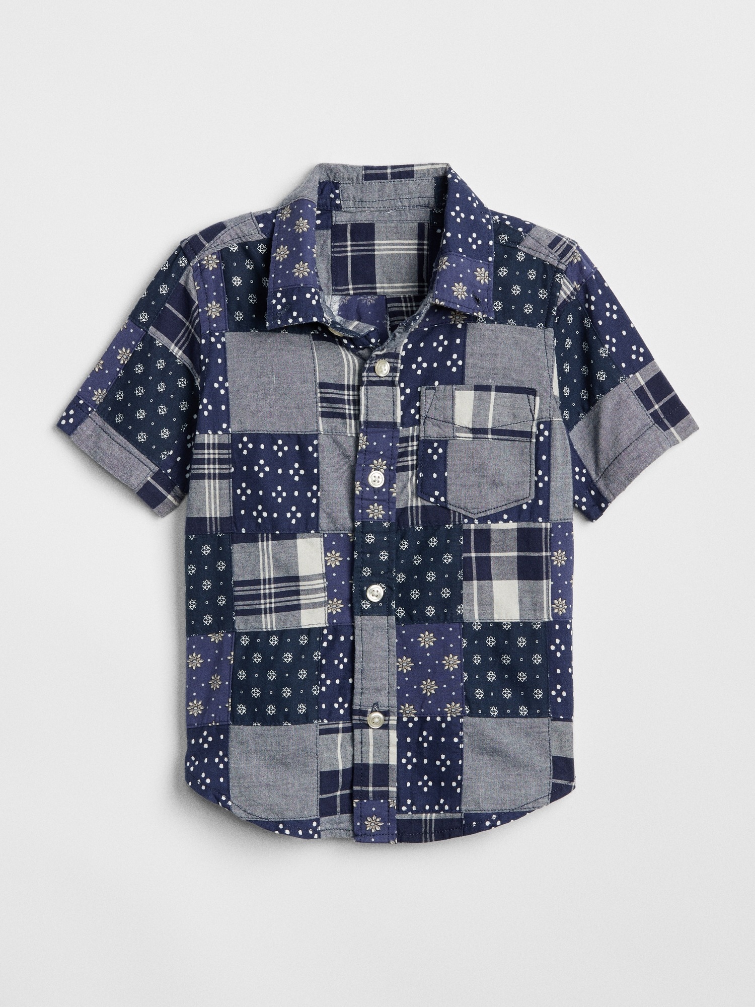 Patchwork Short Sleeve Shirt | Gap