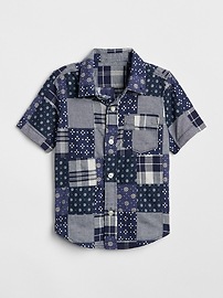 Patchwork Short Sleeve Shirt | Gap