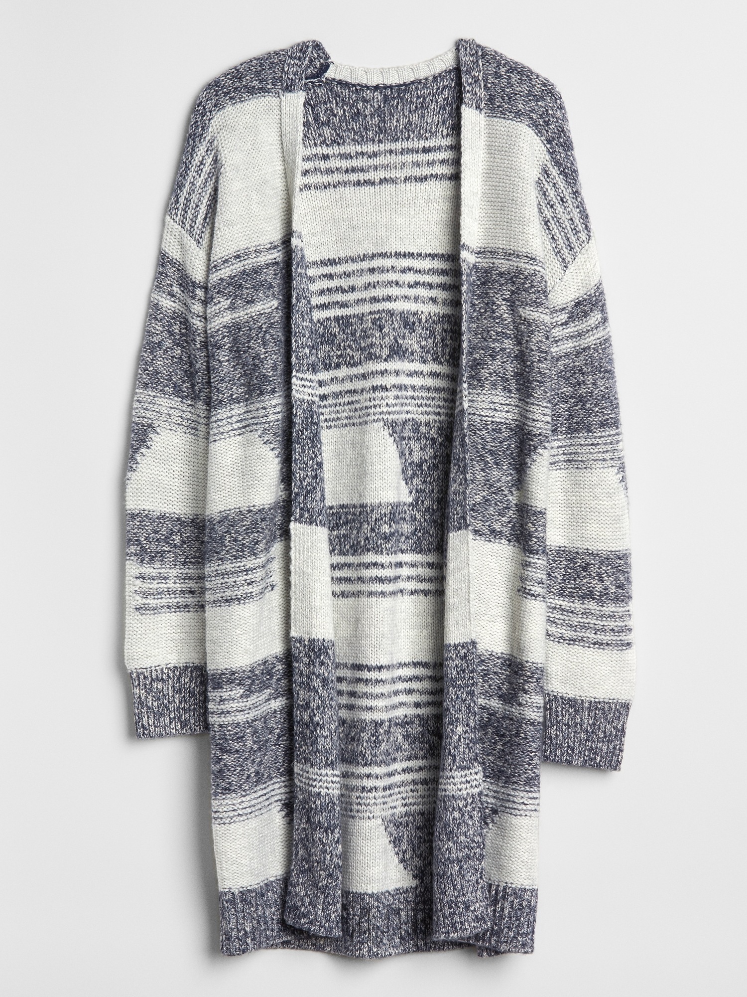 Textured Open-Front Pattern Cardigan Sweater | Gap