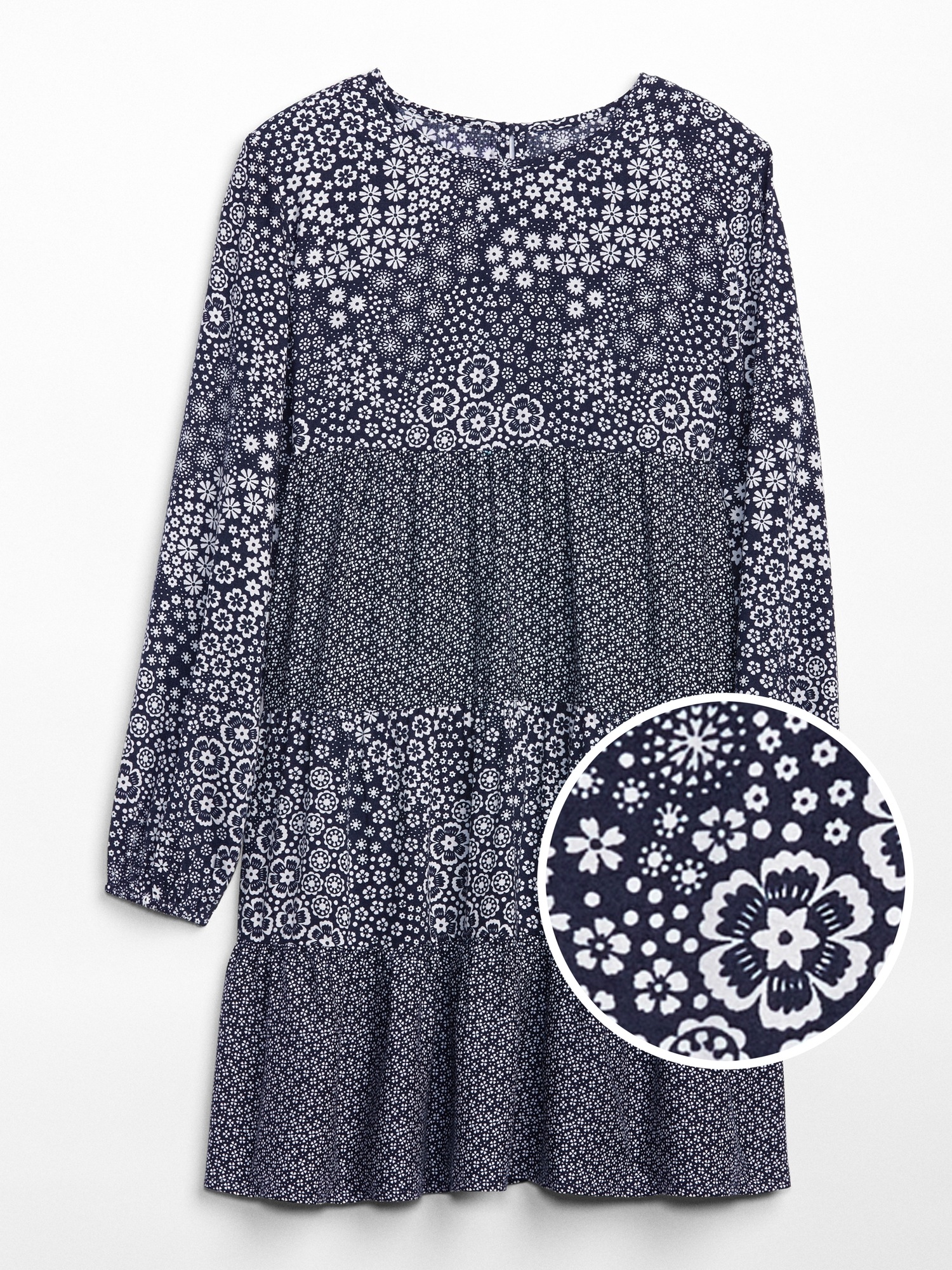 Tiered Mix-Print Dress | Gap