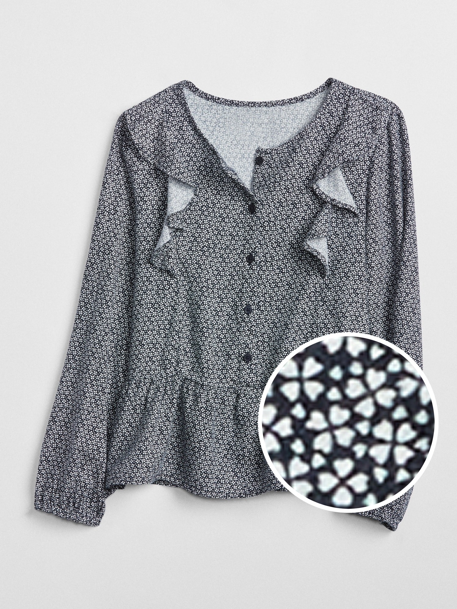 Cascade Ruffle Peplum Top | Gap