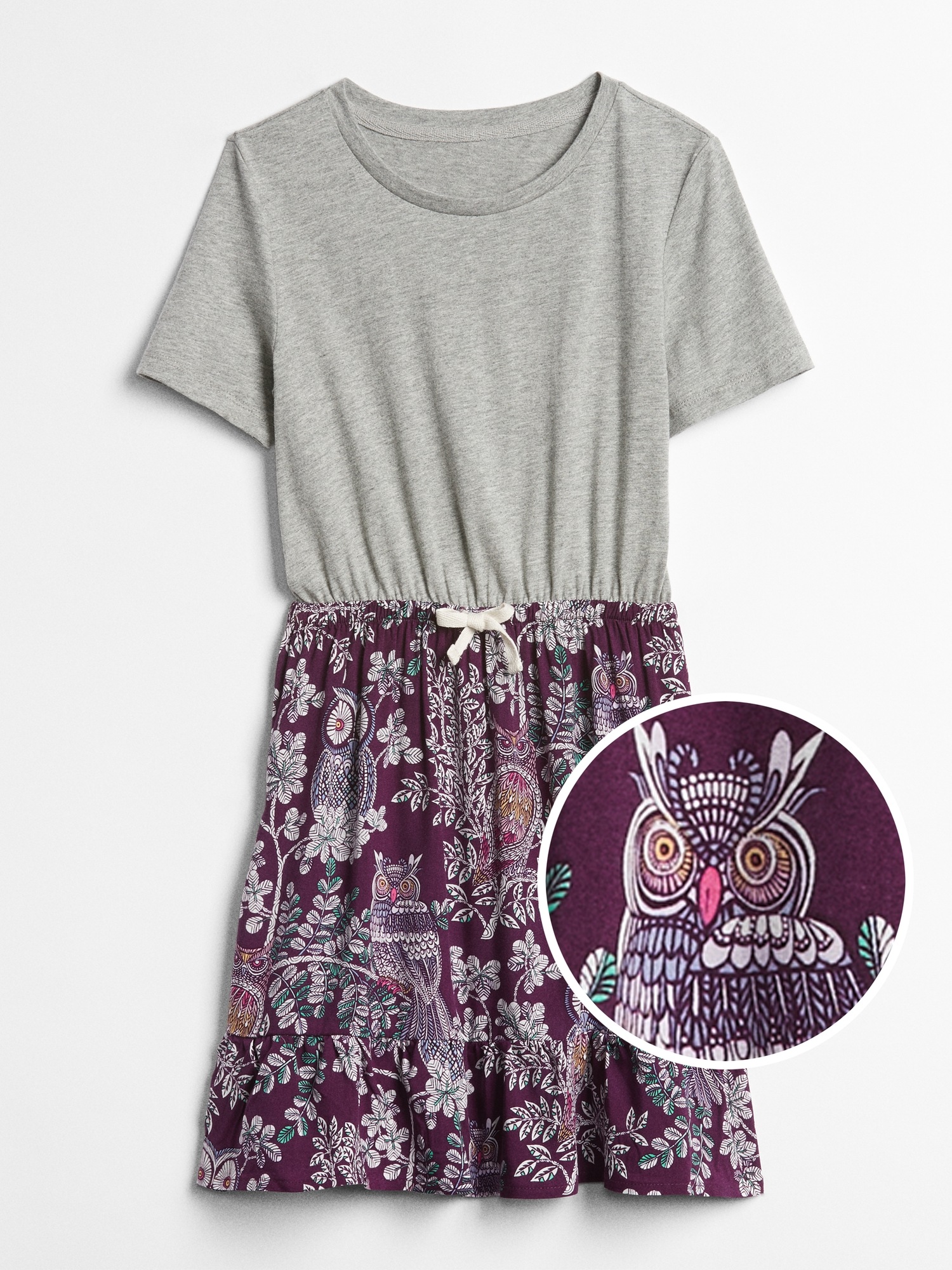 Print Mix-Fabric Dress | Gap