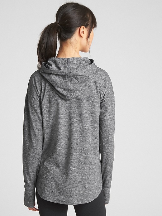 GapFit Pullover Hoodie in Brushed Tech Jersey | Gap