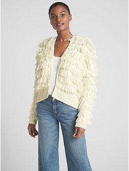 Loop-Fringe Cardigan Sweater | Gap