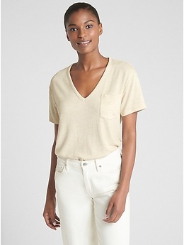 Softspun V-Neck Pocket T-Shirt | Gap