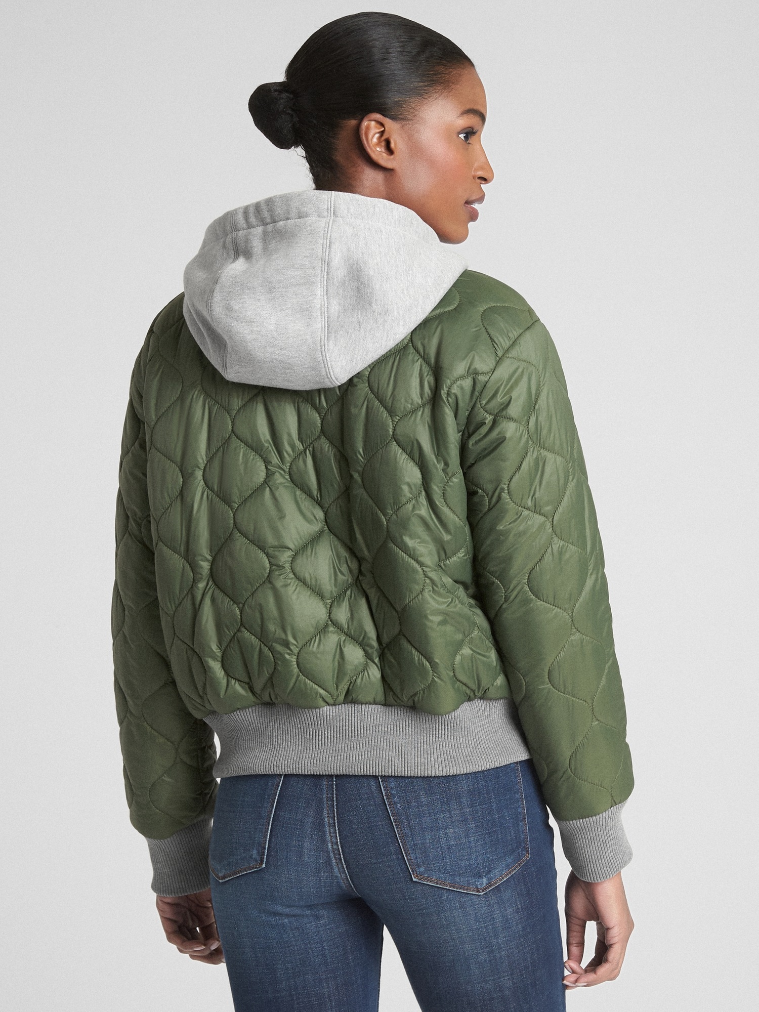 Reversible Fleece-Lined Logo Puffer Jacket | Gap