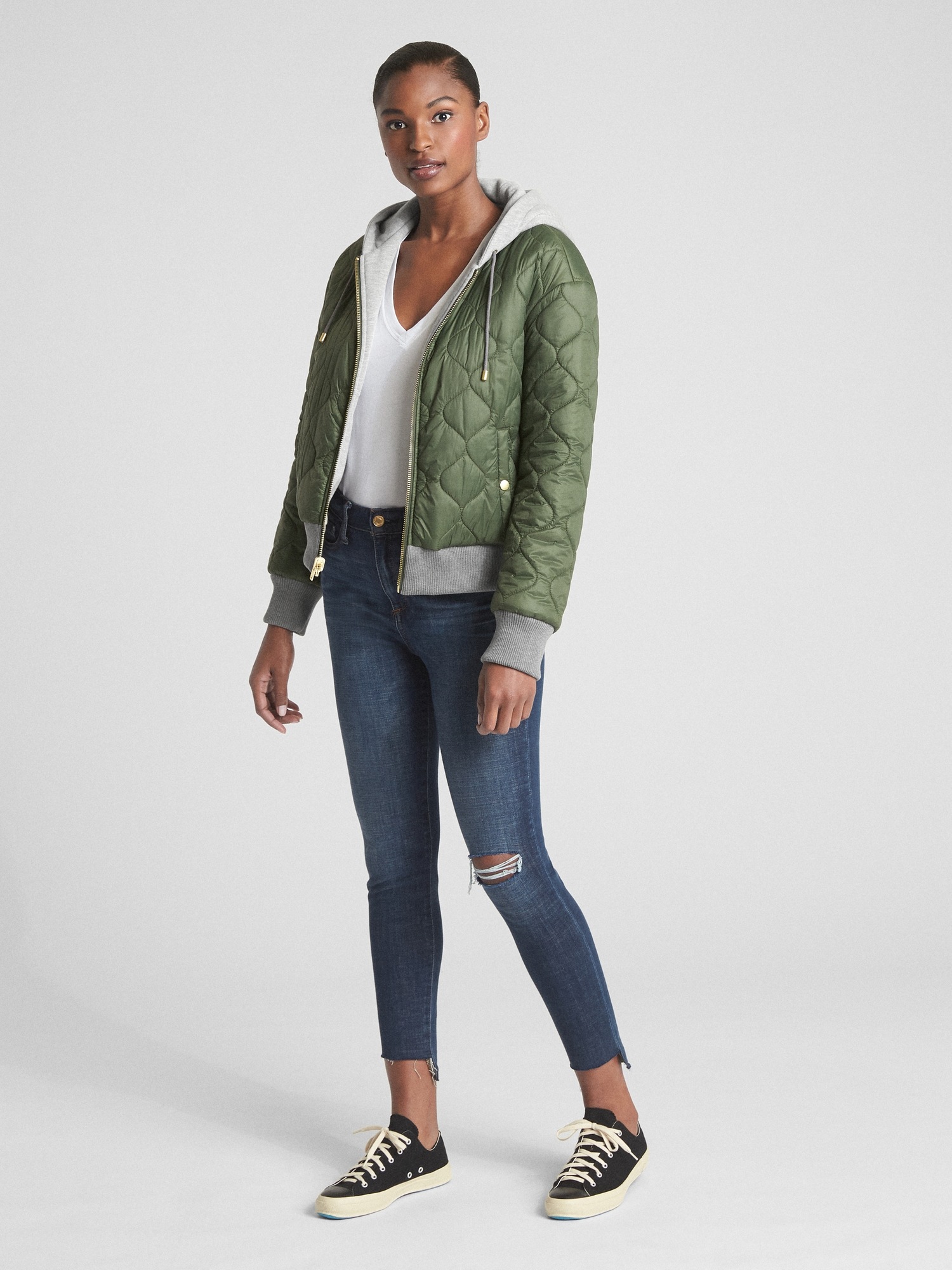 Reversible Fleece-Lined Logo Puffer Jacket | Gap