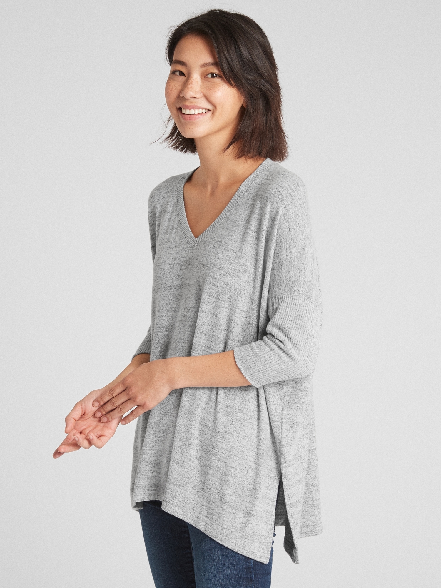 Maternity Softspun Nursing V-Neck Tunic | Gap